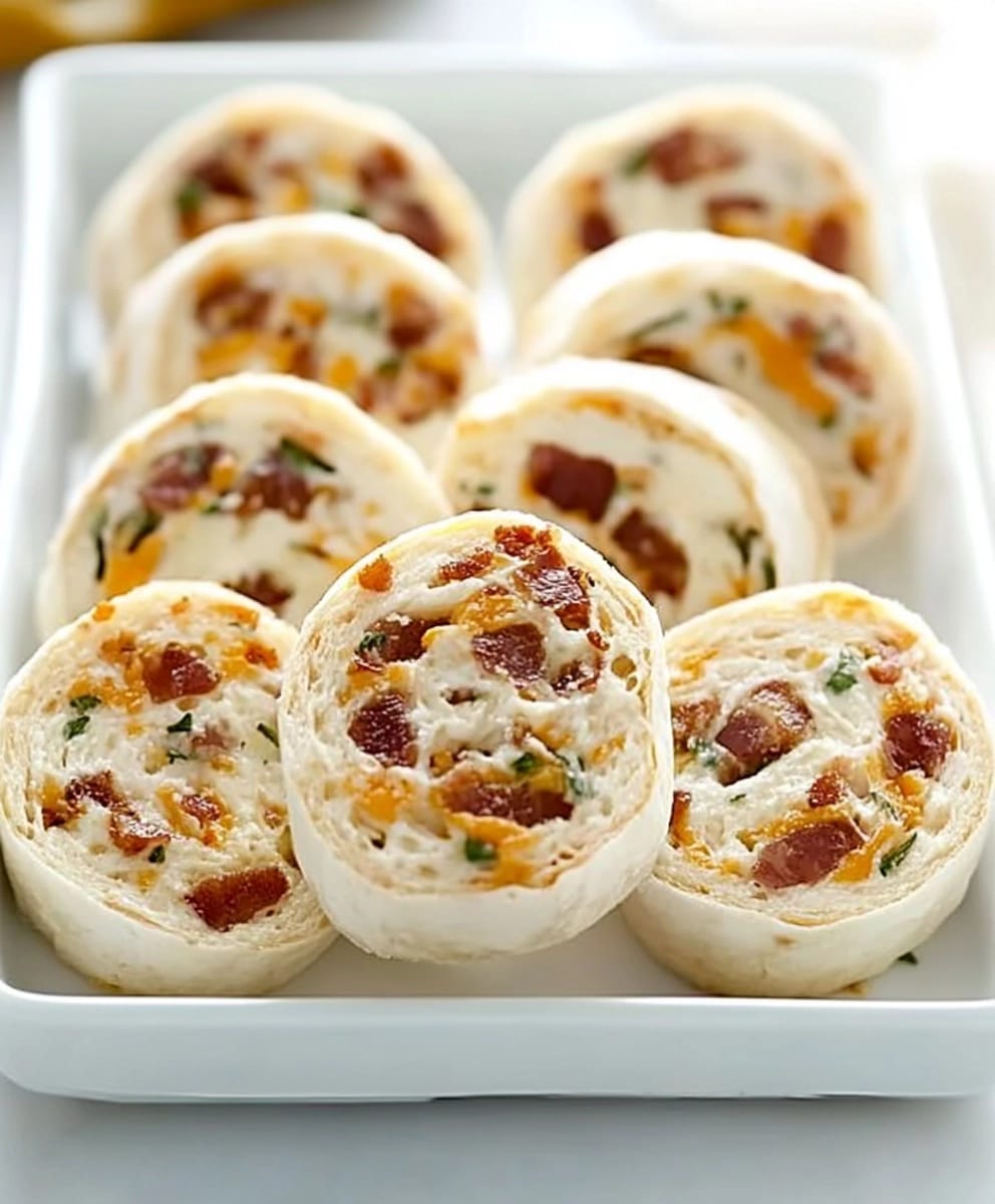 Bacon Cheddar Ranch Pinwheel Recipe - Savory Kitchen Stories