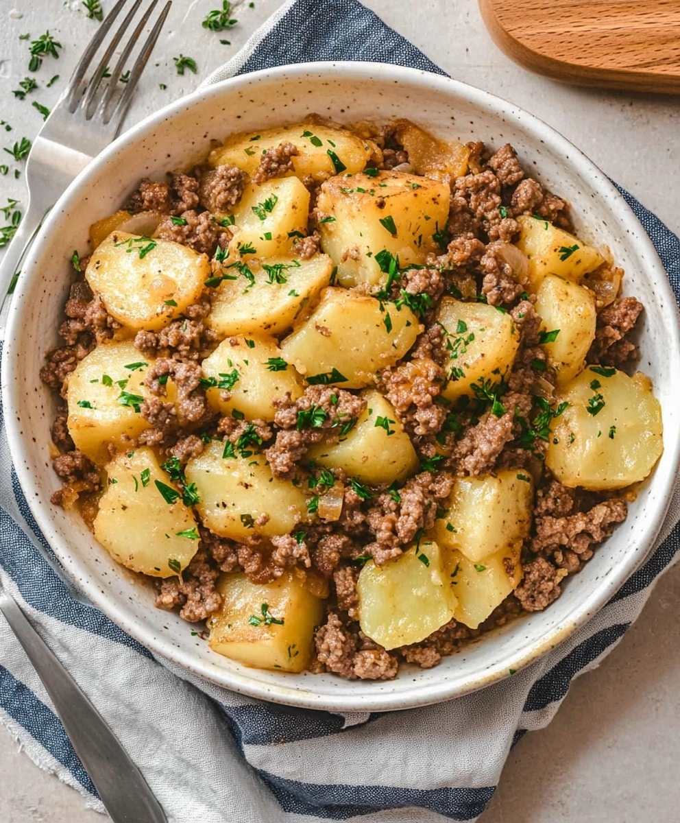 Ground Beef And Potatoes Recipe - Savory Kitchen Stories