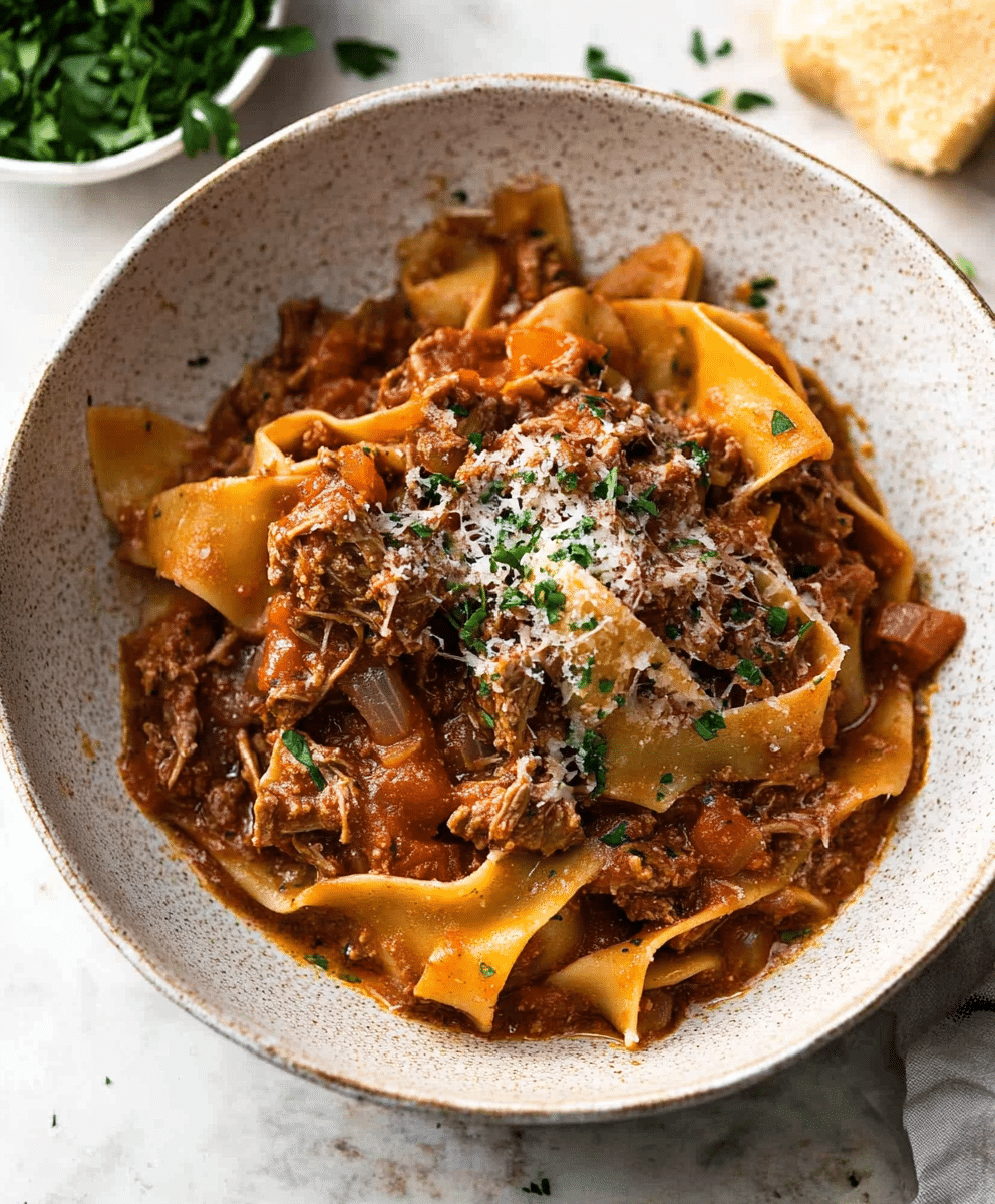 Slow Cooker Beef Ragu Recipe - Savory Kitchen Stories