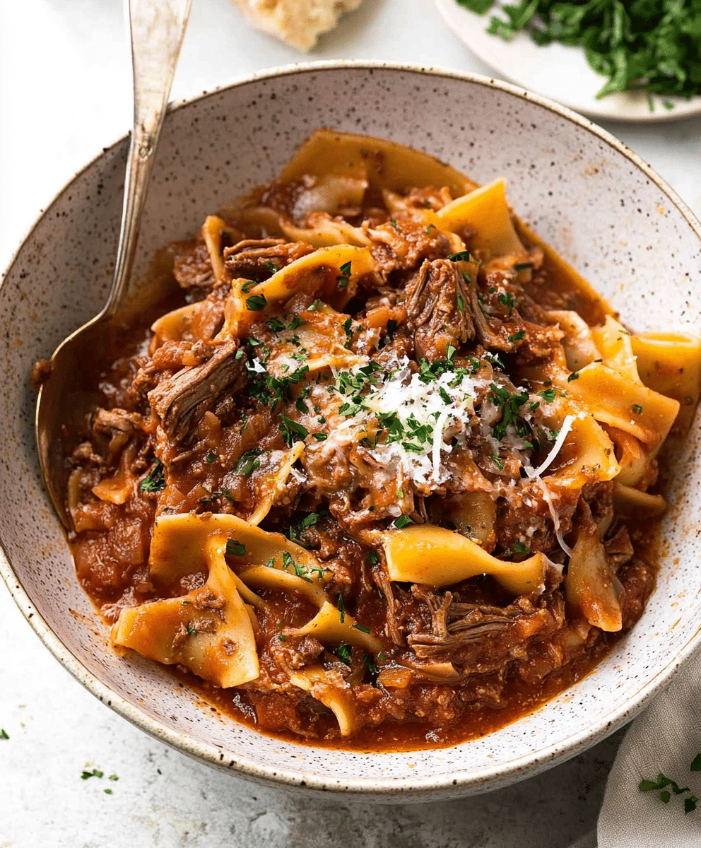 Slow Cooker Beef Ragu Recipe - Savory Kitchen Stories
