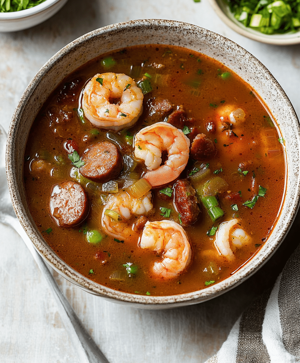 Shrimp And Sausage Gumbo Recipe - Savory Kitchen Stories