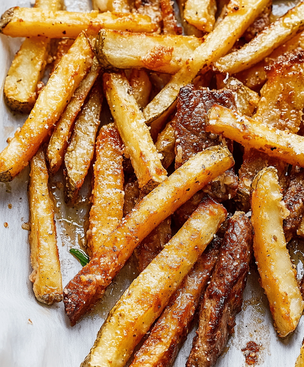 Garlic Parmesan Baked Steak Fries Recipe - Savory Kitchen Stories