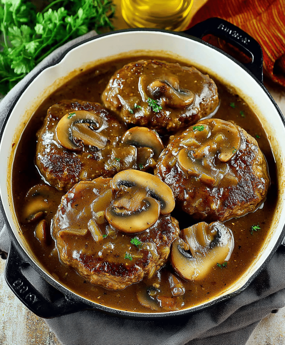 Bobby Flay Salisbury Steak Recipe With Mushroom Gravy Recipe - Savory ...