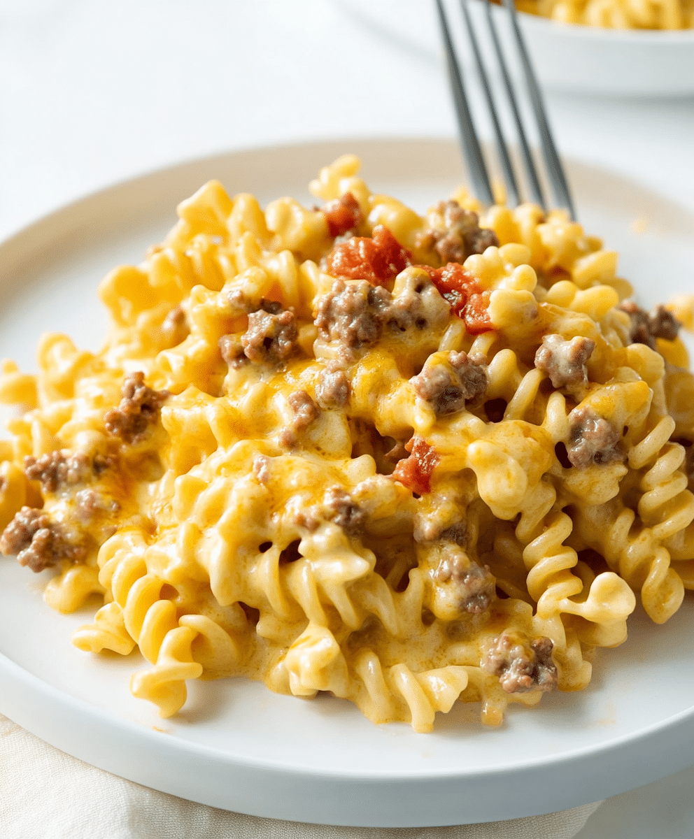 Cheeseburger Pasta Recipe - Savory Kitchen Stories