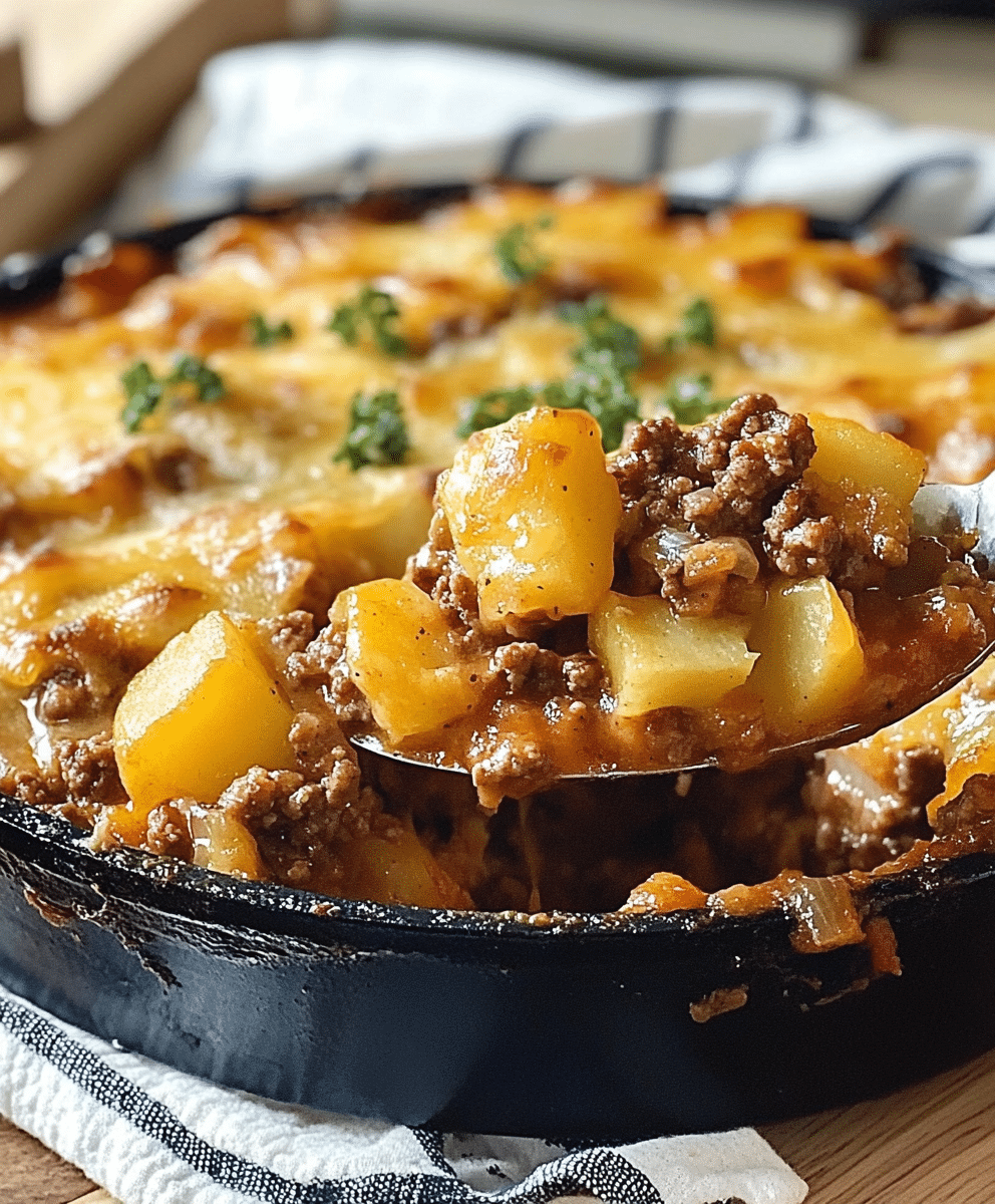 Hobo Casserole Rustic Ground Beef And Potato Bake Recipe - Savory ...