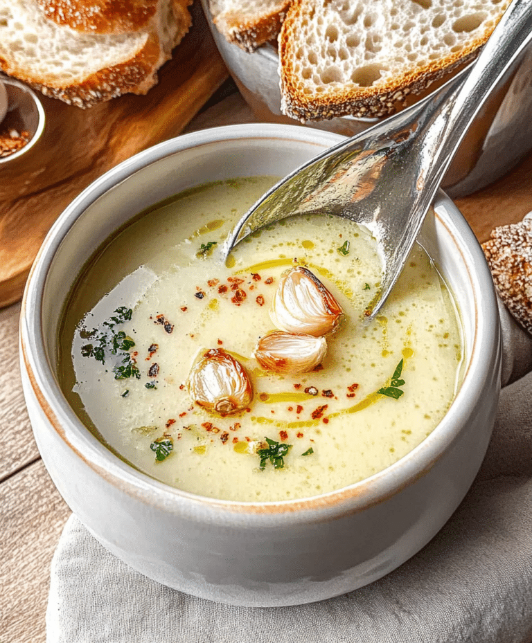 Country French Garlic Soup Recipe - Savory Kitchen Stories