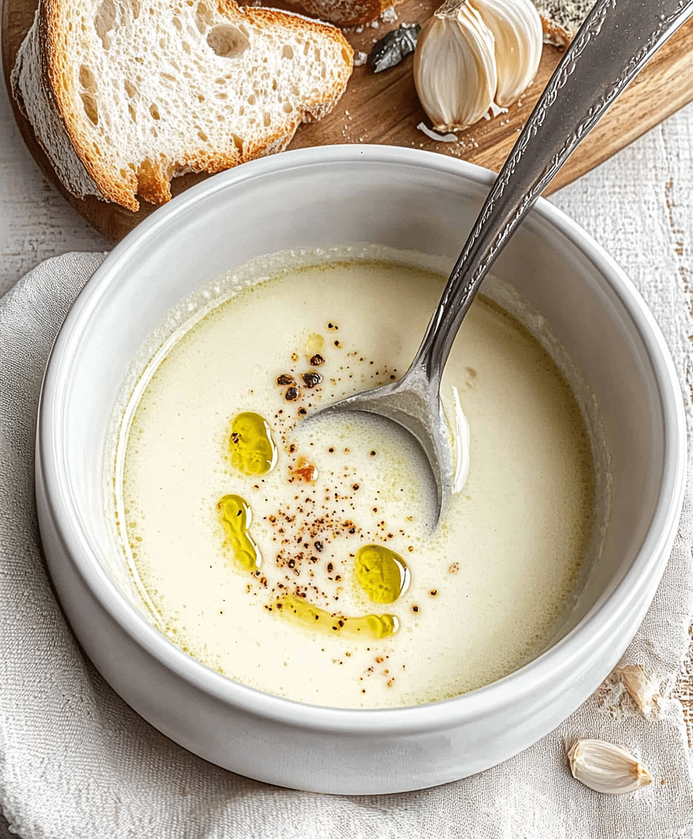 Country French Garlic Soup Recipe - Savory Kitchen Stories