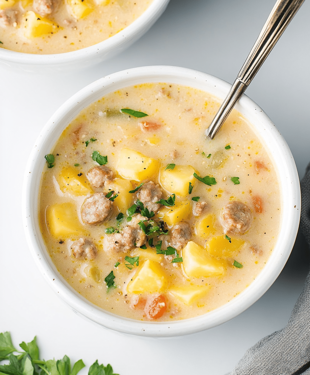Potato And Sausage Chowder Recipe - Savory Kitchen Stories