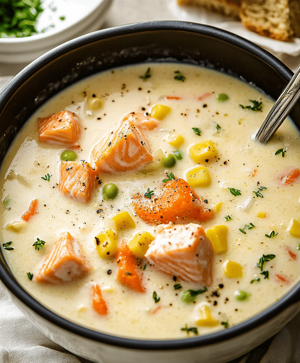 Salmon Chowder Soup Recipe - Savory Kitchen Stories