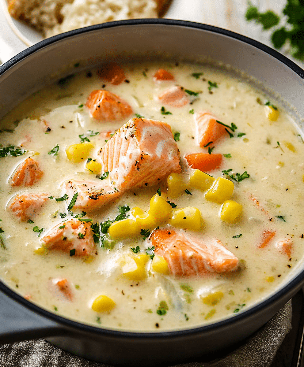 Salmon Chowder Soup Recipe - Savory Kitchen Stories