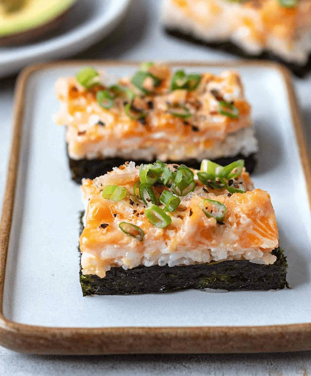 Salmon Sushi Bake Recipe - Savory Kitchen Stories