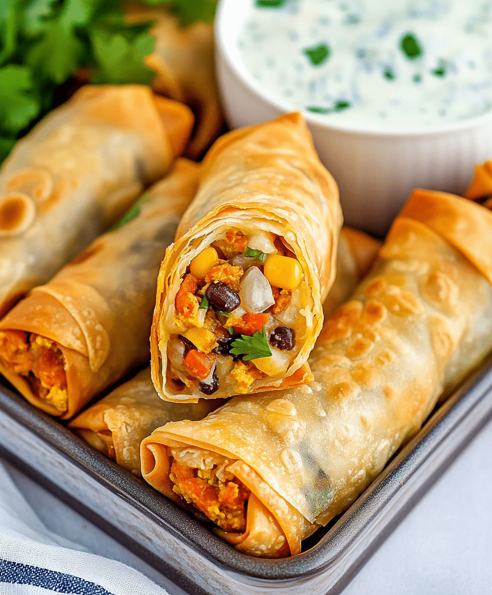 Southwest Egg Rolls Recipe - Savory Kitchen Stories