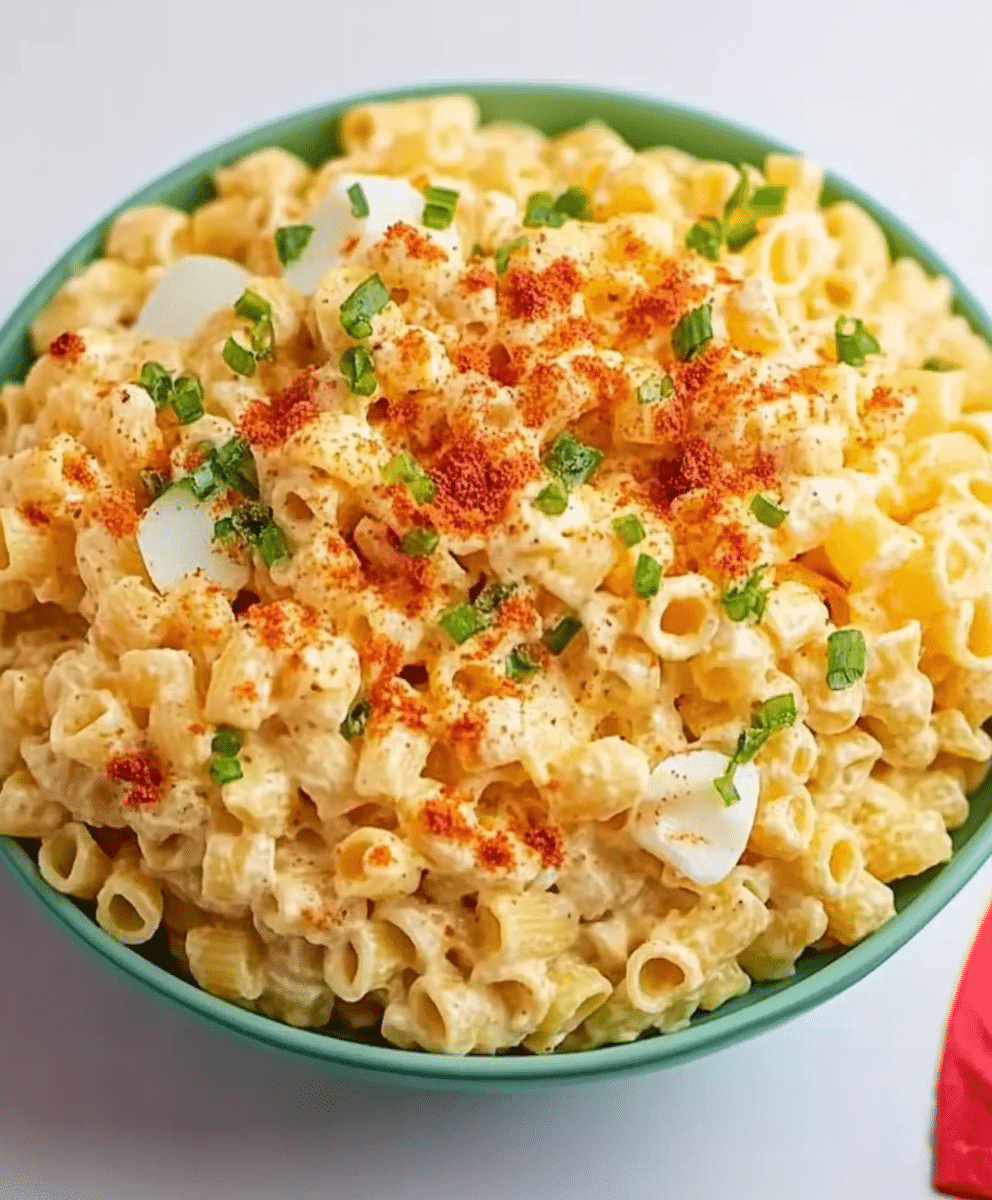 Deviled Egg Pasta Salad Recipe - Savory Kitchen Stories