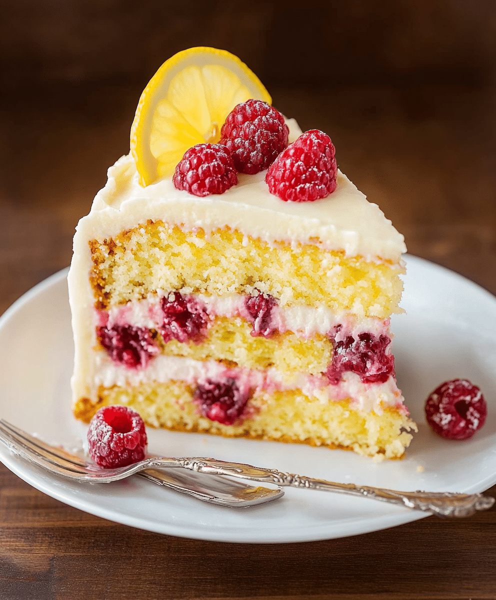 Lemon Raspberry Cake Recipe - Savory Kitchen Stories