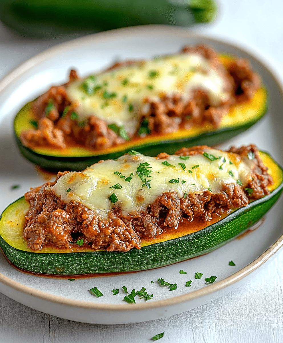 Low Calorie Baked Zucchini Beef Boats Recipe - Savory Kitchen Stories