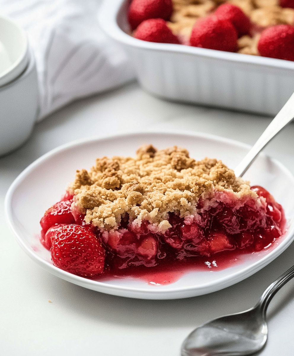 Strawberry Crumble Recipe - Savory Kitchen Stories