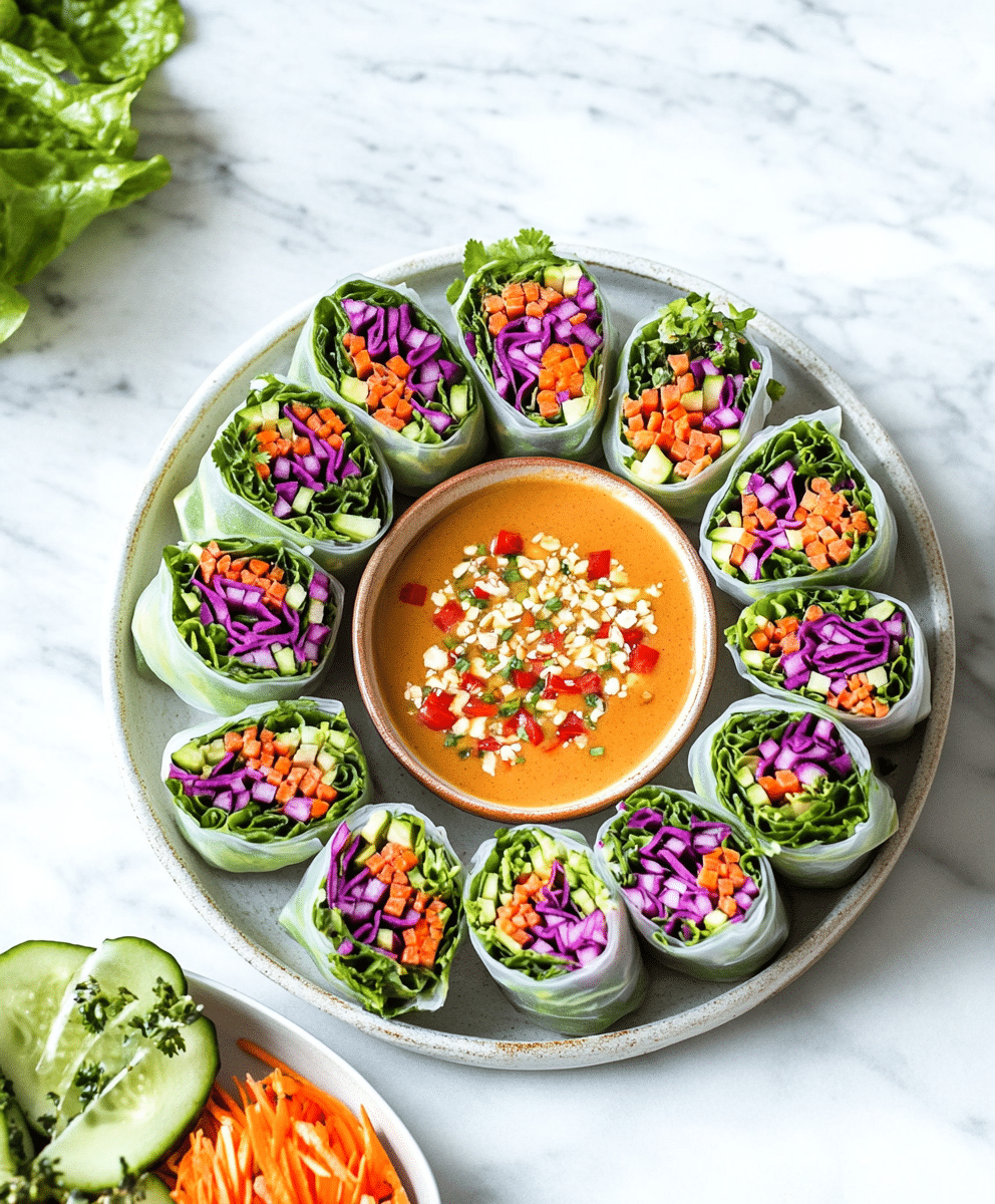 Vegetable Spring Rolls With Peanut Sauce Recipe - Savory Kitchen Stories