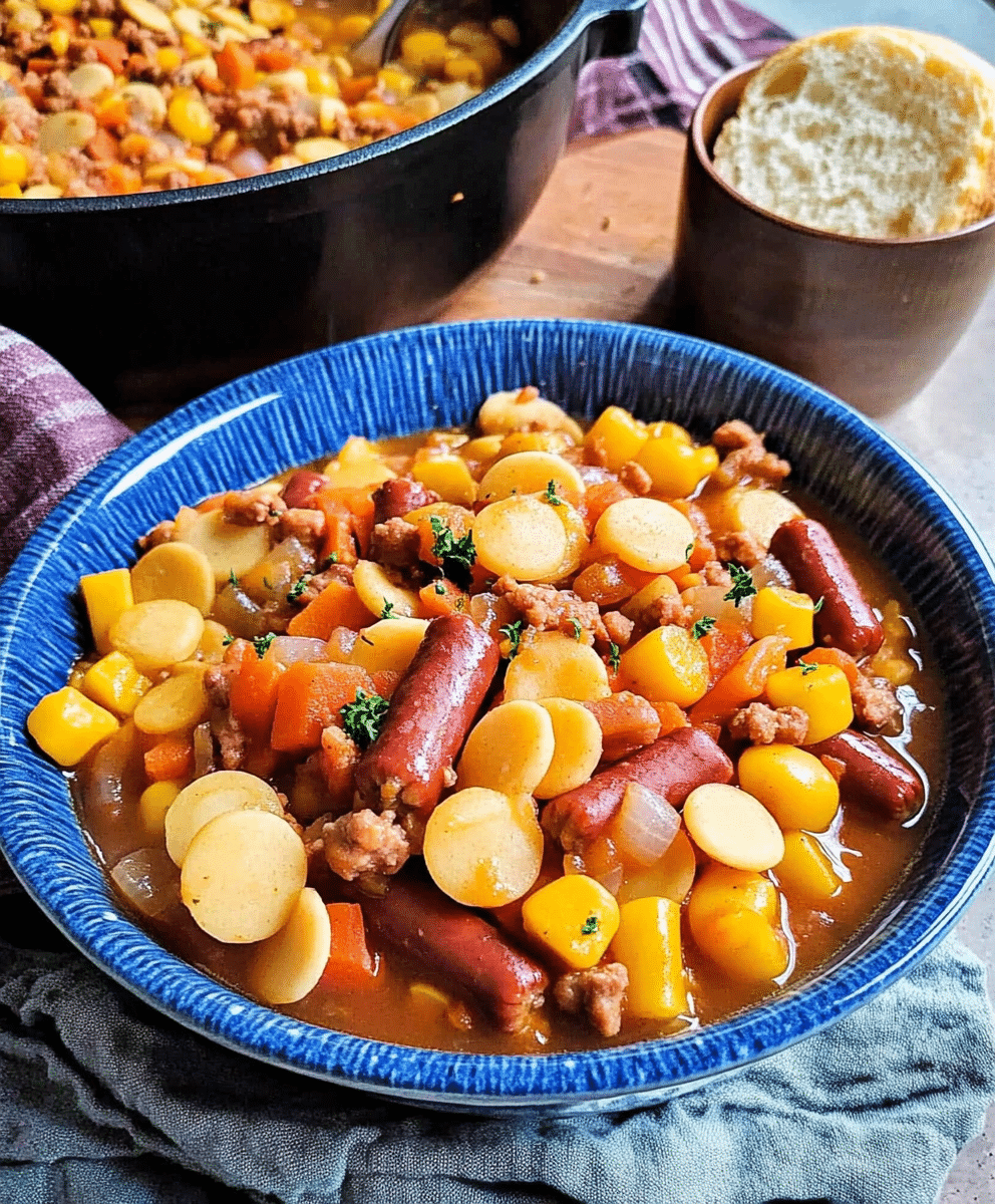 Campfire Hot Dog Stew Recipe - Savory Kitchen Stories