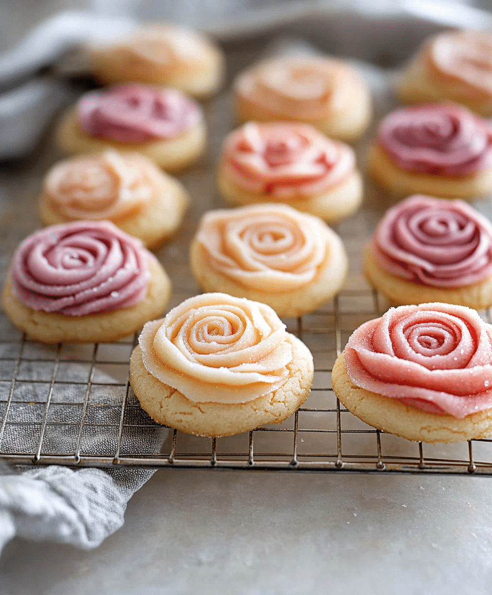 Rose Sugar Cookies Recipe - Savory Kitchen Stories